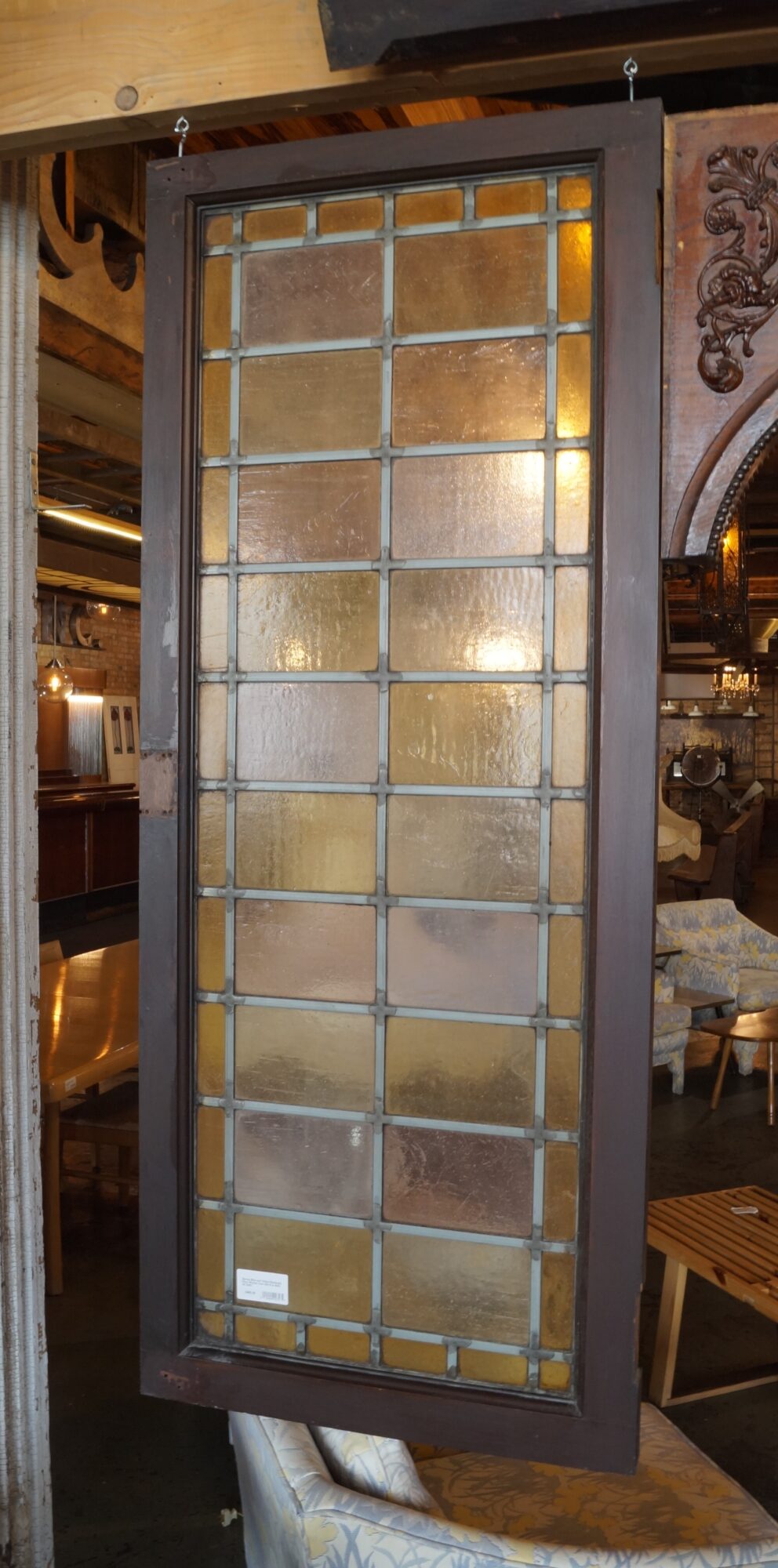 Narrow Blue and Yellow Rectangle Pane Window from 208 S La Salle ...