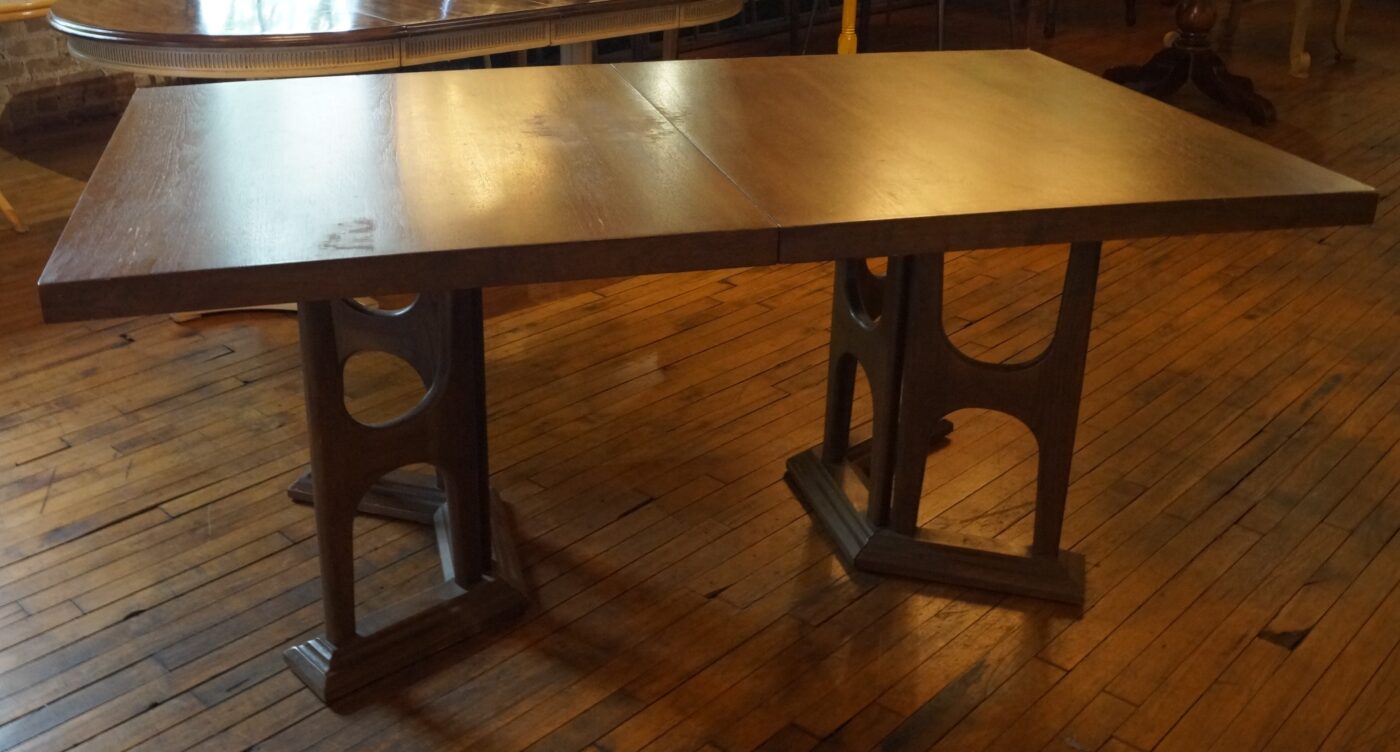 Arched Leg Dining Table w 3 Leaves – Salvage One