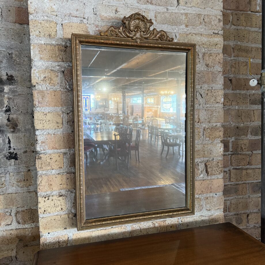 Antique Rectangular Gilded Mirror – Salvage One