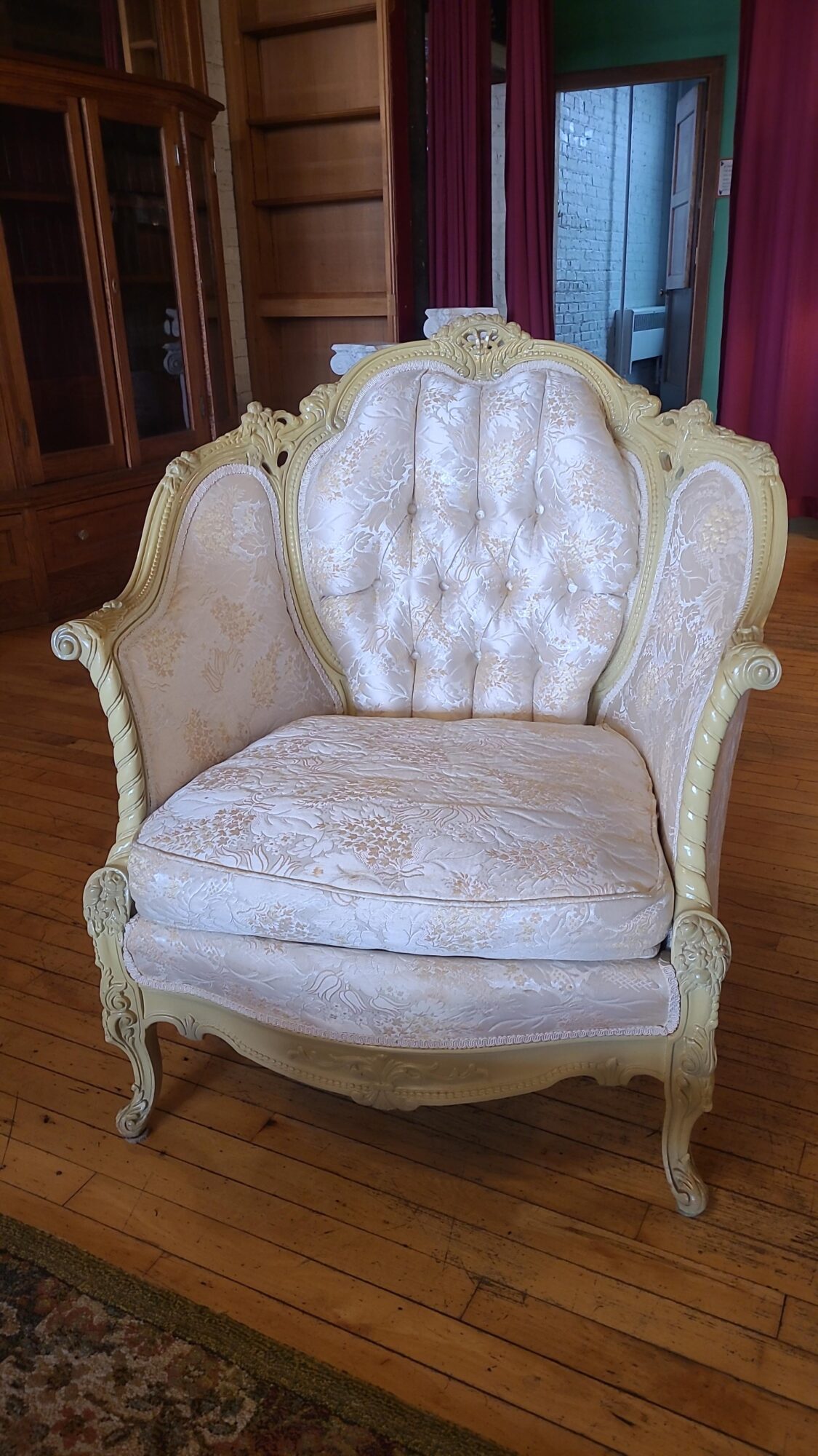 French Provincial Ivory Arm Chairs – Salvage One